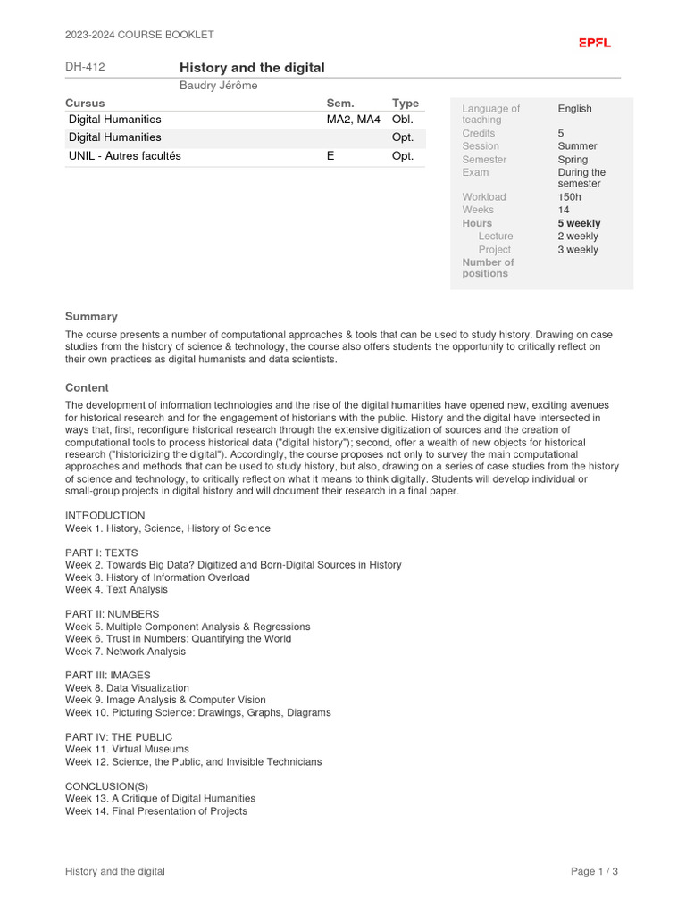 Digital Humanities in Historical Research | PDF | Science | Analysis