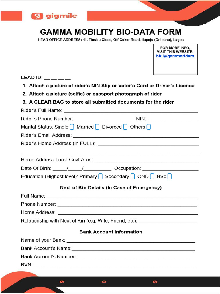 Gamma Registration Form (V1.03) | PDF | Identity Document | Government ...