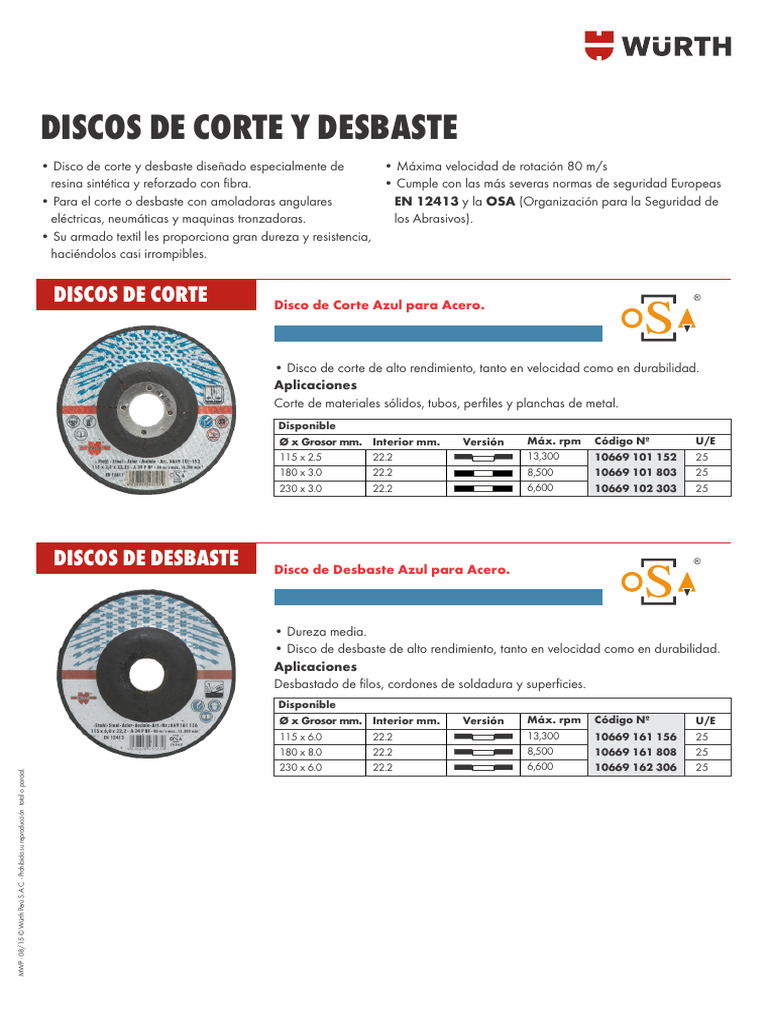 Disco de Corte Azul para Acero | PDF | Acero | Rieles