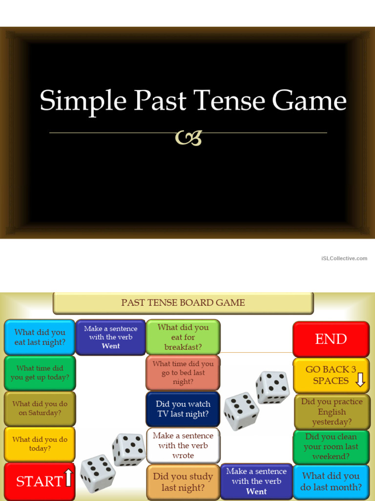Simple Past Tense Question Game | PDF