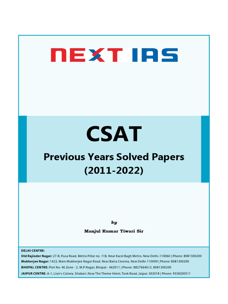 Csat Pyq Solved - (2011-2022) - Final Updated | PDF | Rectangle | Area