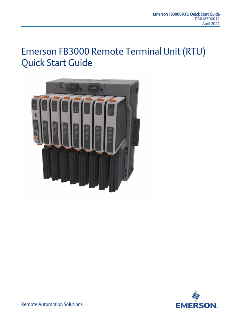 Emerson fb3000 Rtu Quick Start Guide en 7625924 | PDF | Electrostatic ...