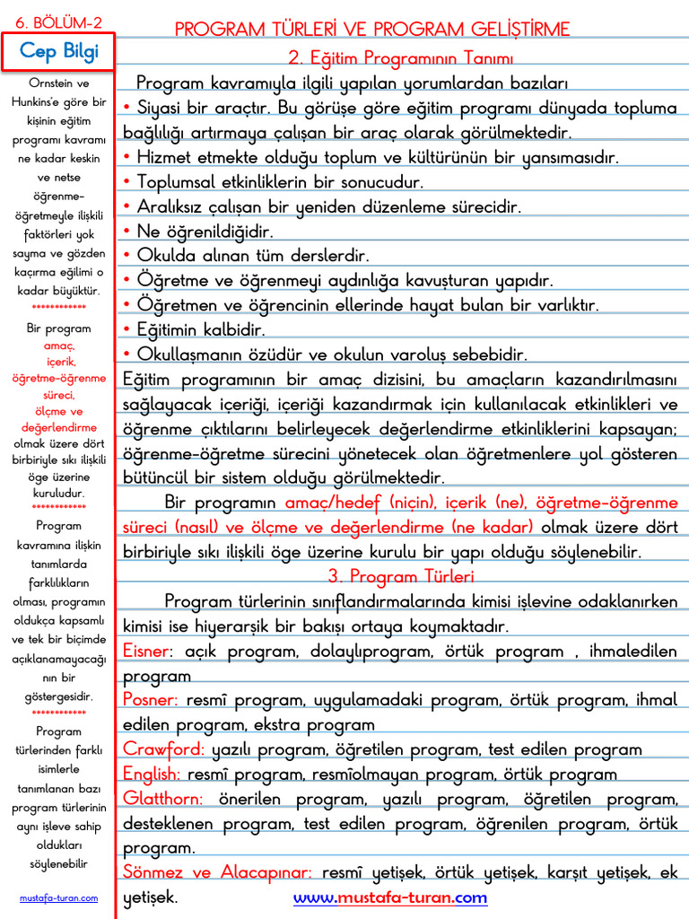 Bolum Program Turleri Ve Program Gelistirme 2 | PDF