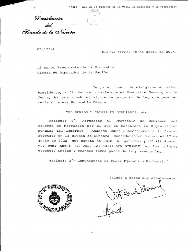 Media Sanción HSN - 17 | PDF | Separación de poderes | Gobierno