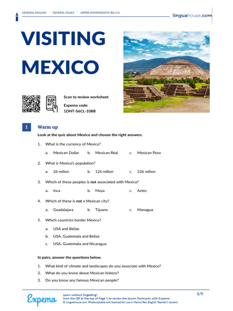 Visiting Mexico British English Teacher | PDF | Mexico