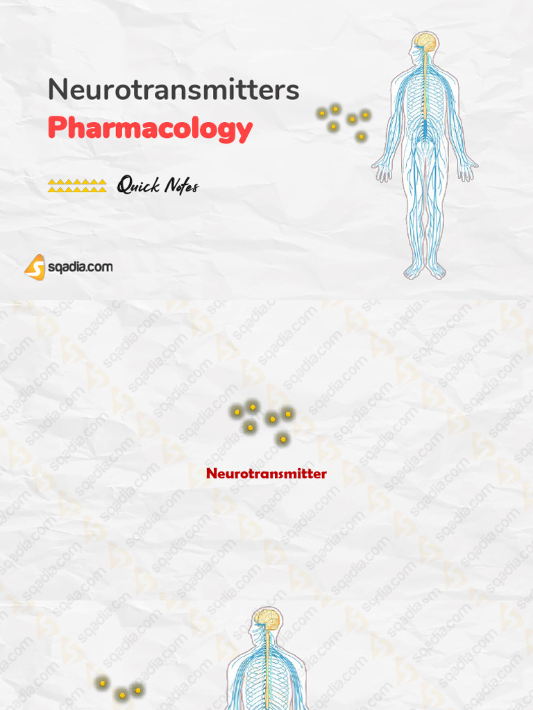 Neurotransmitter Pharmacology Overview | PDF | Neurotransmitter | Acetylcholine