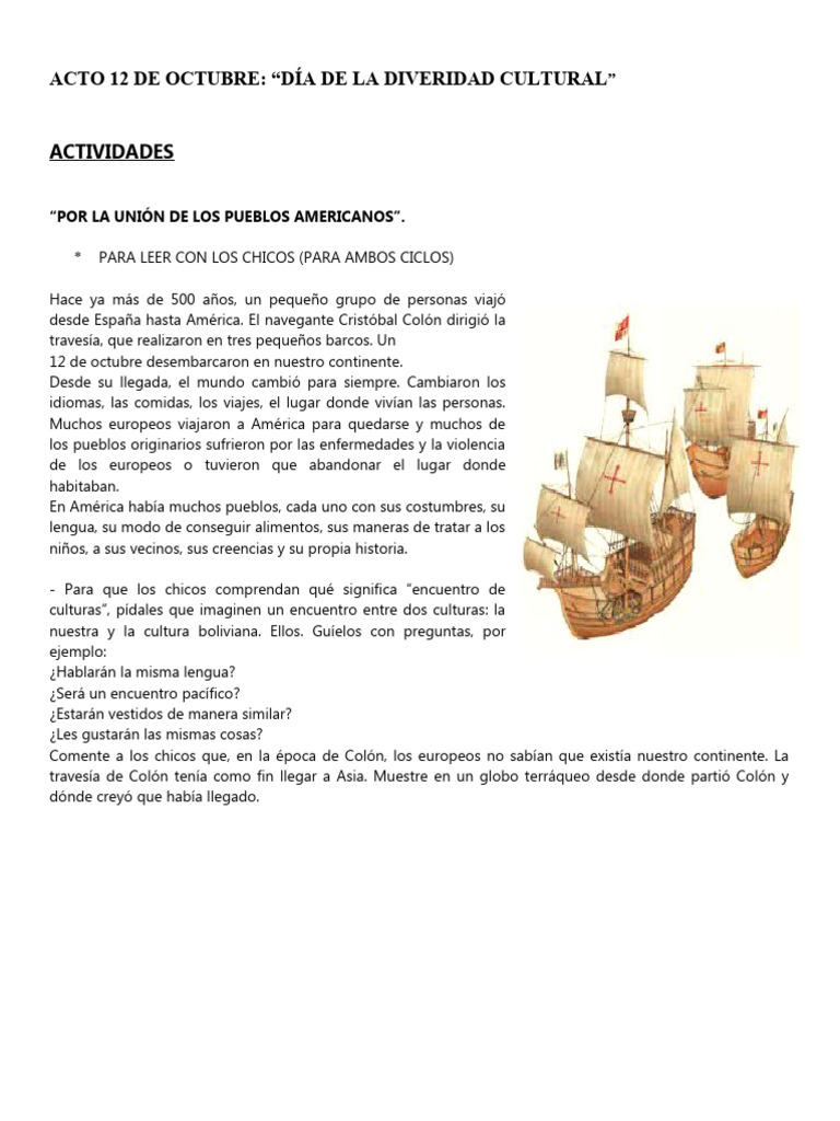 Acto 12 de Octubre | PDF | Américas