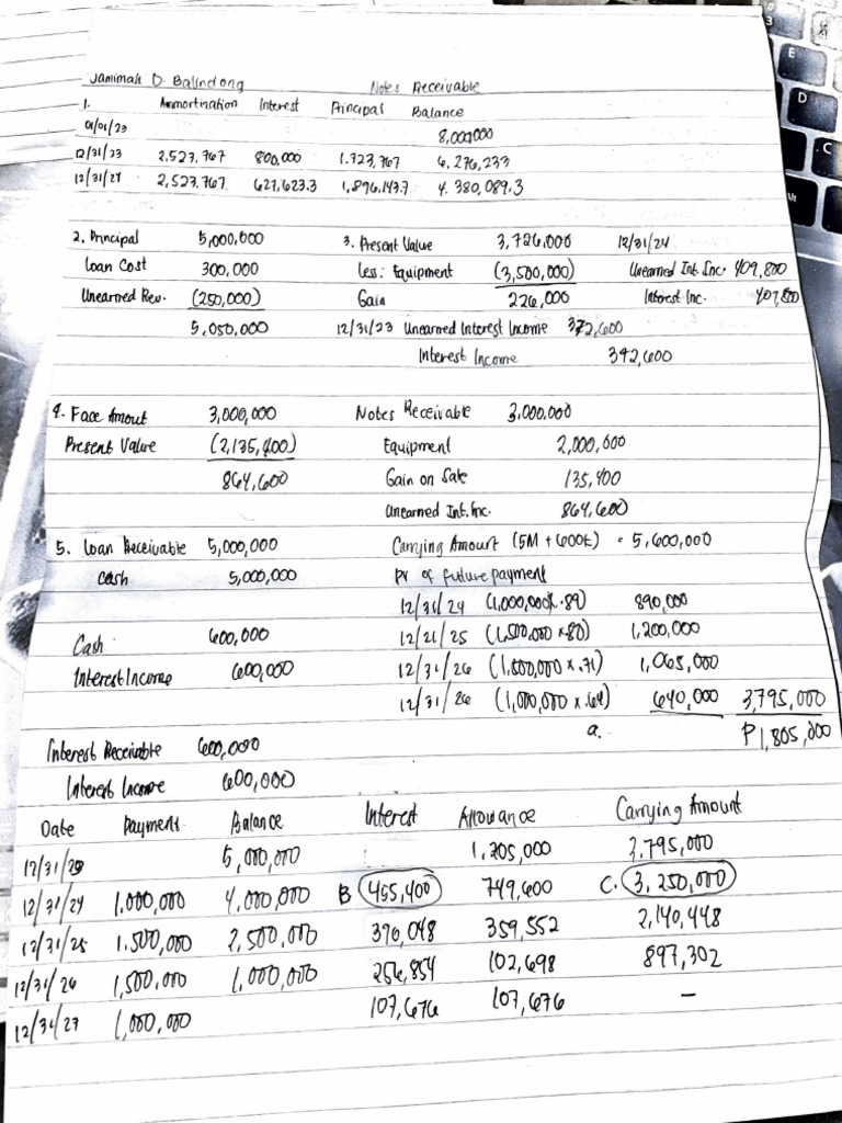 Notes Receivable Balindong | PDF