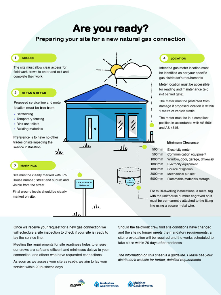 Origin Energy Prepare New Gas Connection | PDF | Garage (Residential)