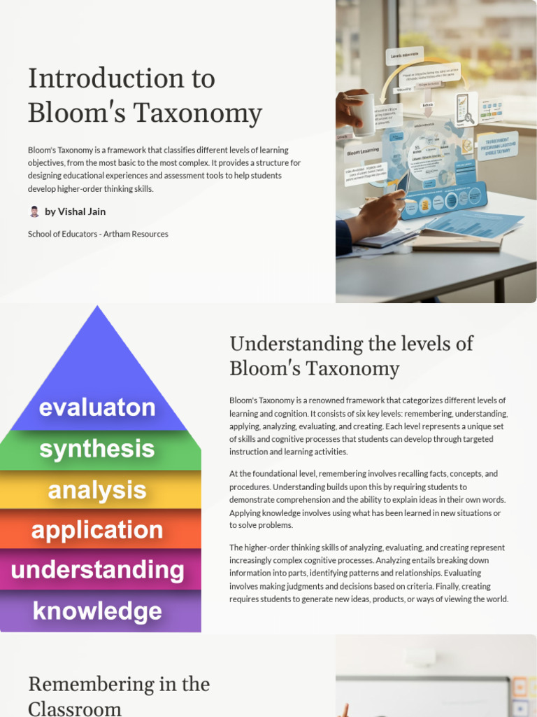 Introduction-to-Blooms-Taxonomy | Download Free PDF | Critical Thinking ...