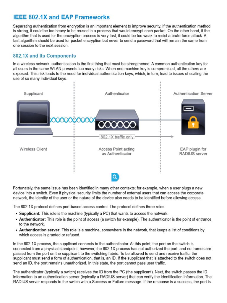 802.11x and EAP Frameworks - Learning Guide | PDF | Radius | Computer ...