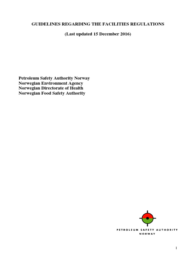 Guidelines for Facilities Regulations | PDF | Safety