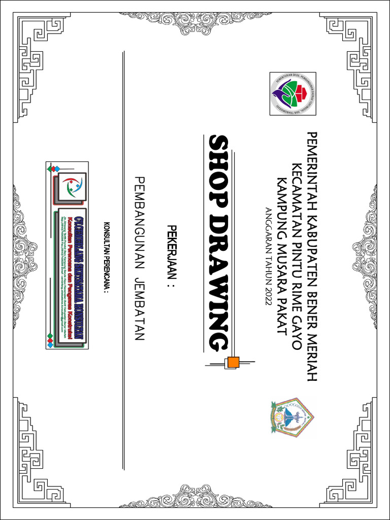 Shop Drawing Pembangunan Jembatan 2022 | PDF