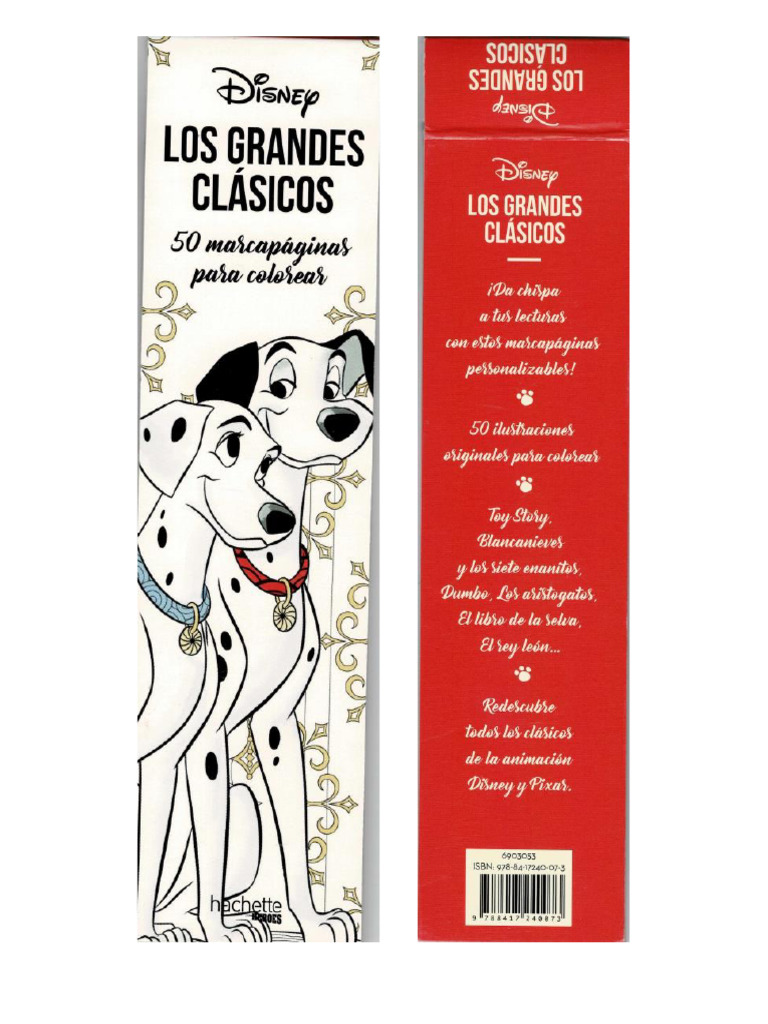 Los Grandes Clásicos (50 Marcapaginas para Colorear | PDF