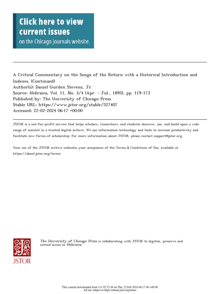 Daniel Gurden Stevens CriticalCommentarySongs 1895 | PDF | Psalms | Penance