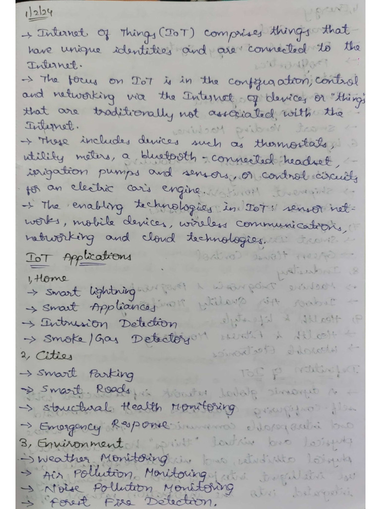 Iot Notes | PDF Iot Notes | PDF