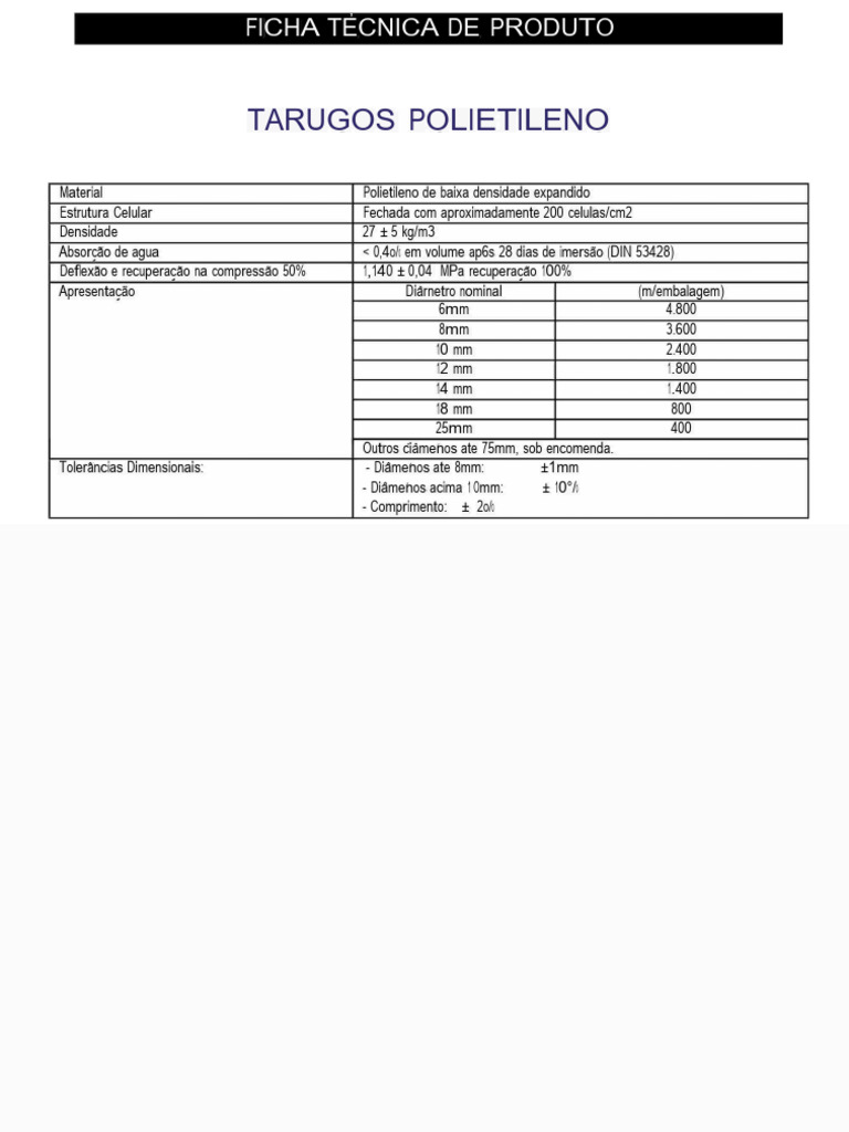 Ficha Técnica Tirilla de Respaldo - 230301 - 151059 | PDF