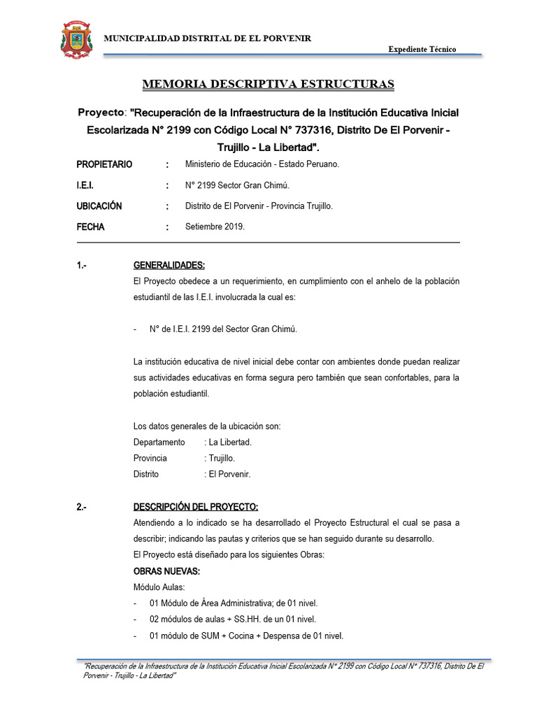 IEI N° 2199 - M.D. Estructuras | PDF | Fundación (Ingeniería) | Ingeniería de Edificación
