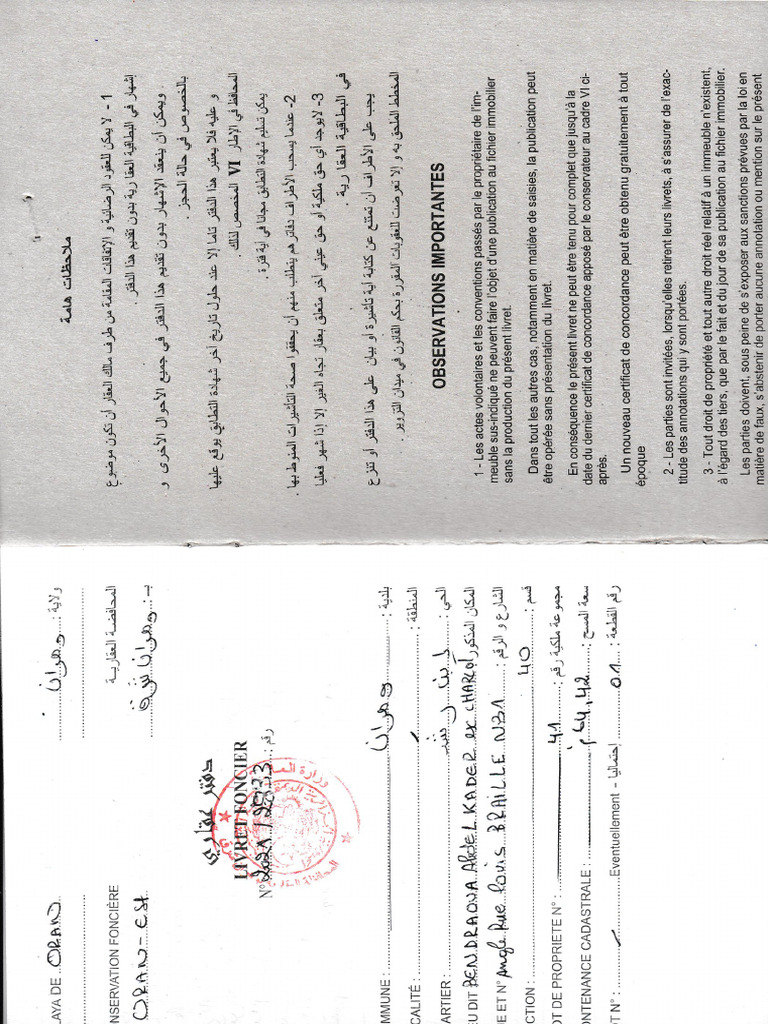 LIVRET FONCIER 768 | PDF