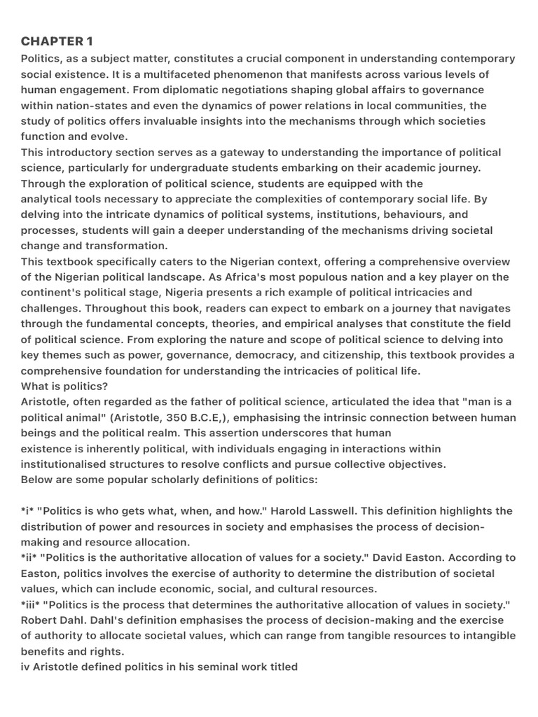 Introduction to Political Science Concepts | PDF | Methodology ...