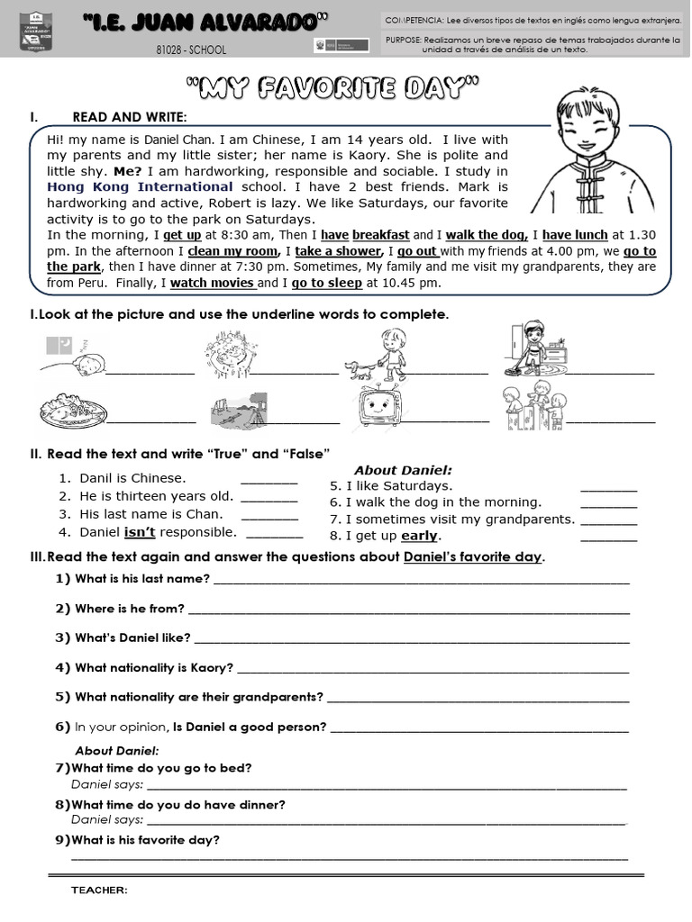 lesson 9 worksheet | PDF