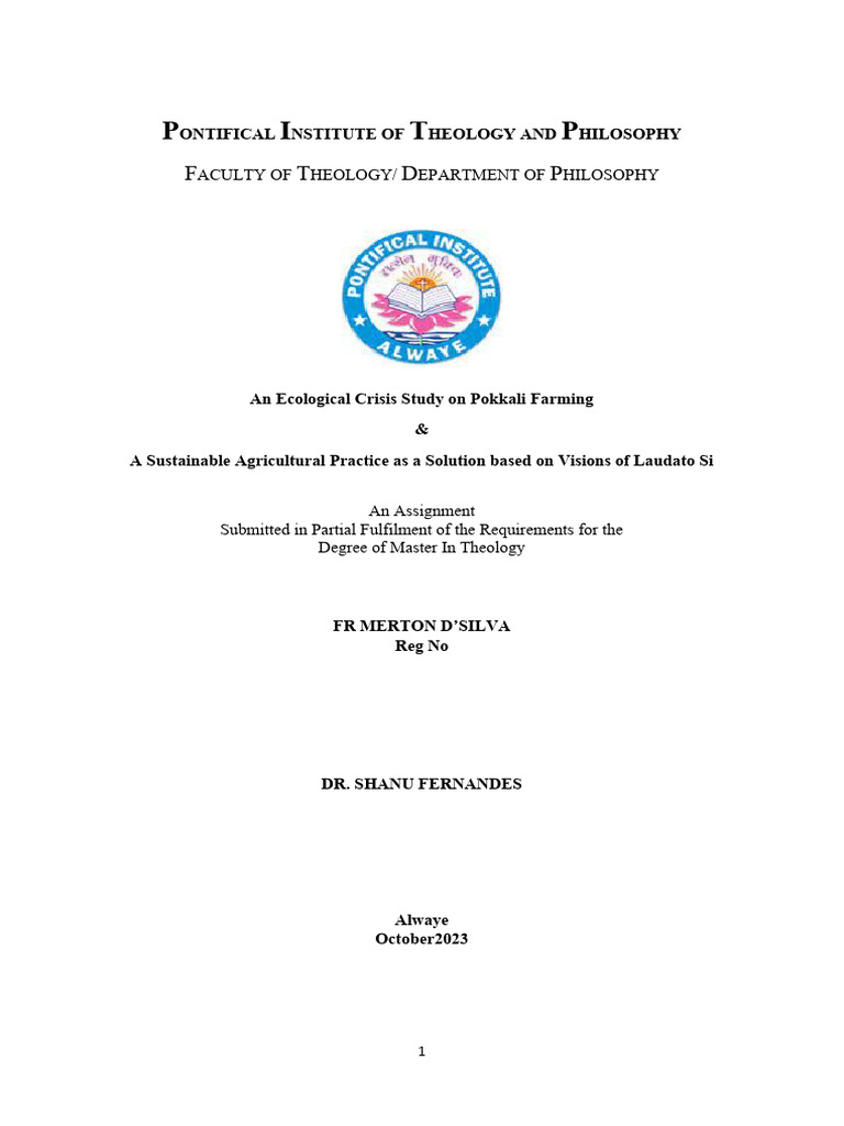 On Pokkali An Ecological Crisis Study On Pokkali Farming & A ...