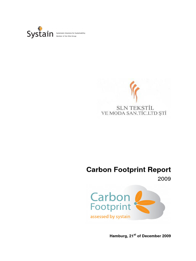 SLN Carbon Footprint Report 2009-Siteye Eklendi | PDF | Carbon Footprint | Climate Change