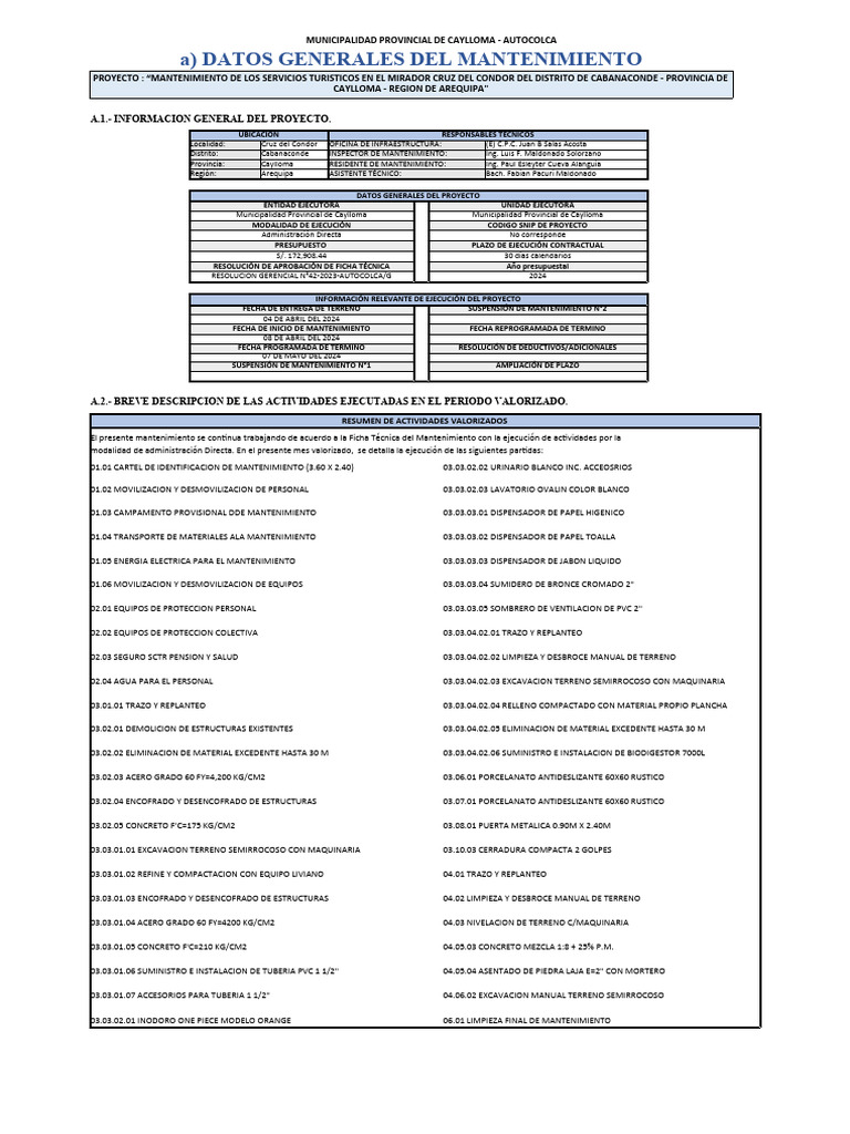 A. DATOS GENERALES DEL PROYECTO | PDF | Ingeniería de Edificación ...