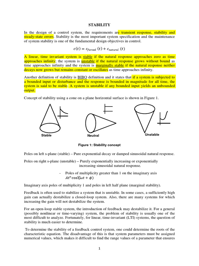 Stability | PDF | Stability Theory | Control Theory Stability | PDF | Stability Theory | Control Theory