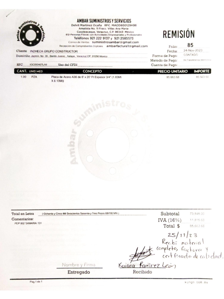 Certificado Placa | PDF