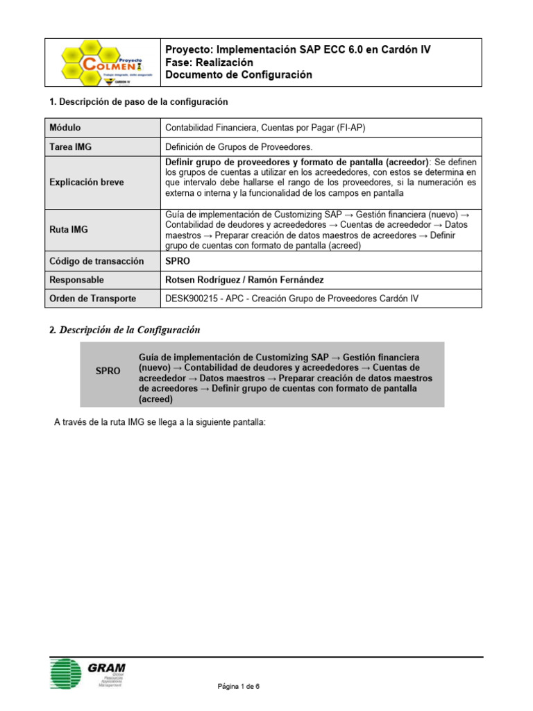 CA.SAP.FI.DCF.012 Doc_Configuracion_12_Grupo y Rango Proveedores | PDF ...