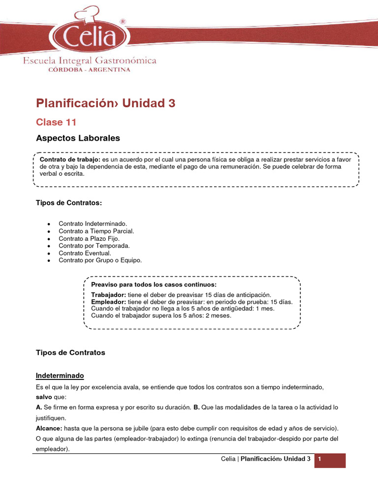 Planificacion - Clase 11 | PDF | Labor