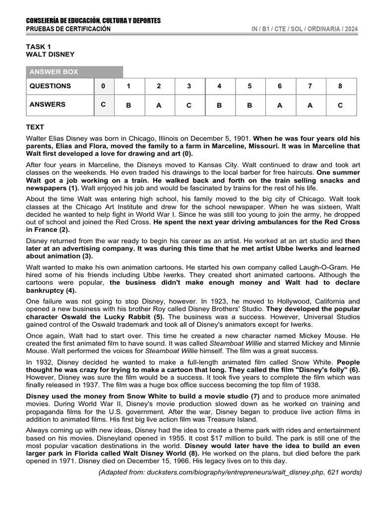 IN_B1_CTE_SOL_O_24 | PDF | Walt Disney | Bat