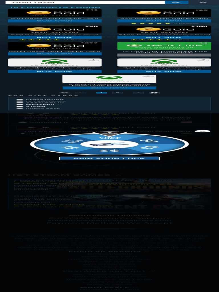 Buy Steam Gift Cards Online Fast | PDF | Pay Pal | Gift Card