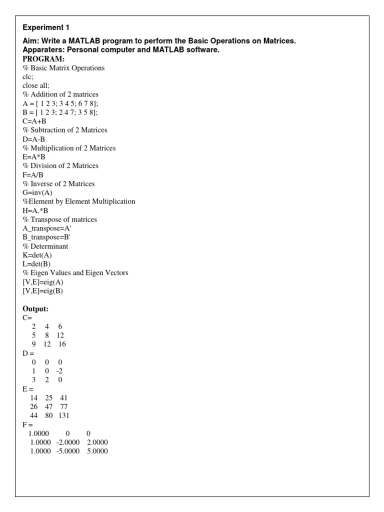 DLDEXPALL | PDF | Matrix (Mathematics) | Mathematics