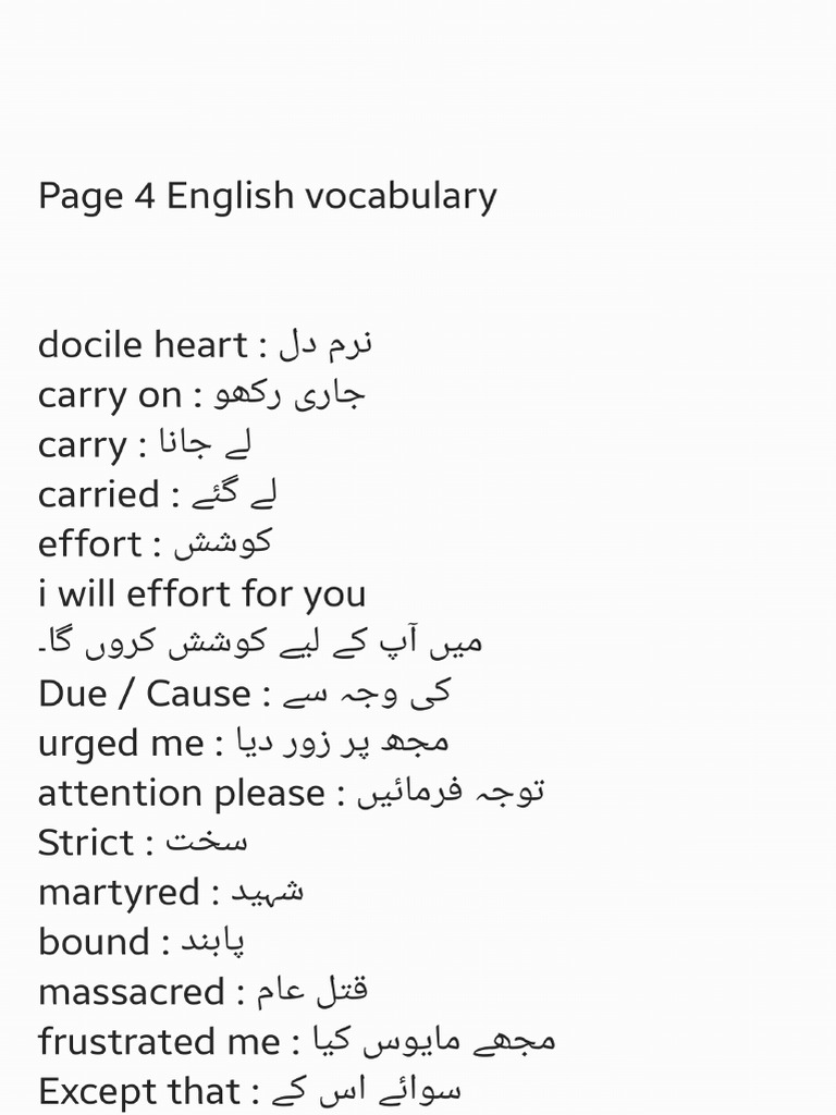 Learn English by Use This Basic Vocabulary | PDF