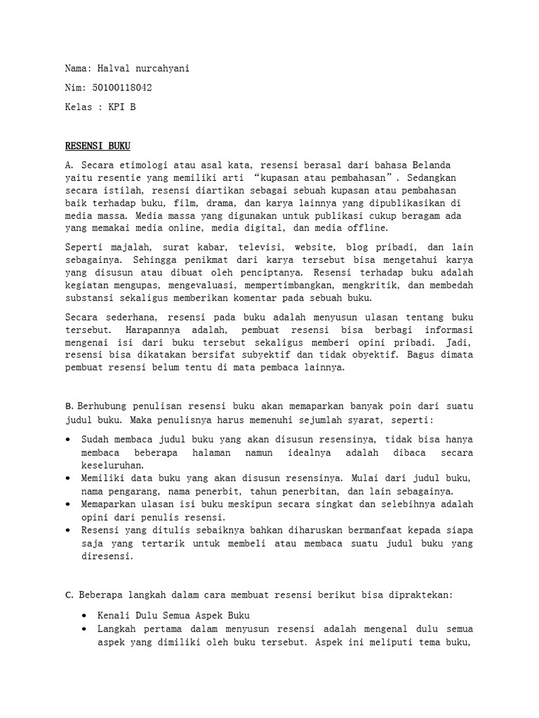 Panduan Lengkap Menulis Resensi Buku | PDF