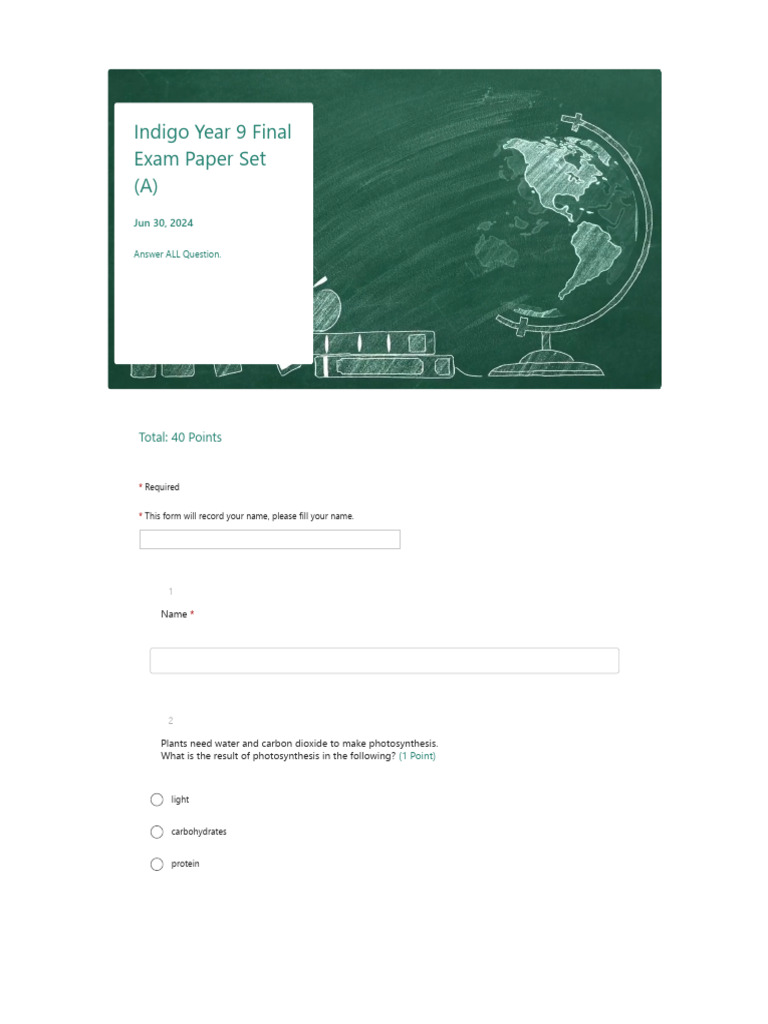 Sample CER Exam Paper A | PDF | Chemical Reactions | Atoms