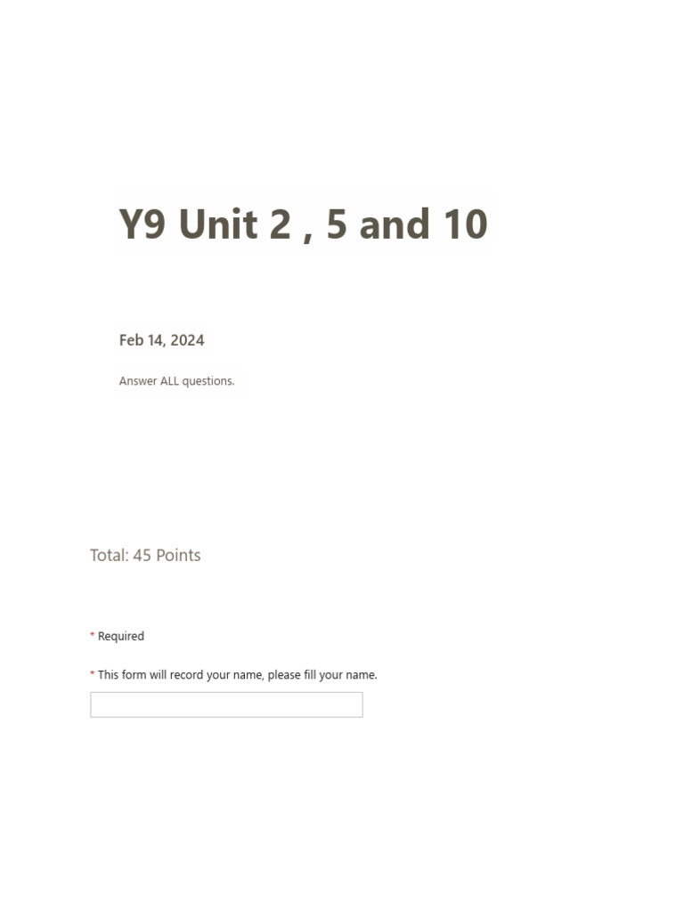 Sample Unit Test Paper | PDF | Chemical Reactions | Water