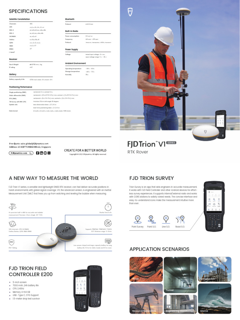 FJD Trion V1 Series Brochure | PDF | Surveying | Electronics