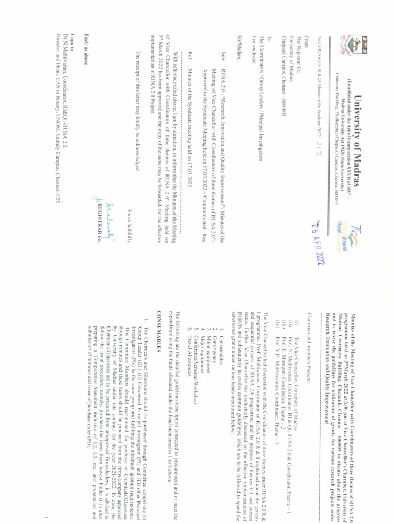 Guidelines For Utilization of Grants | PDF