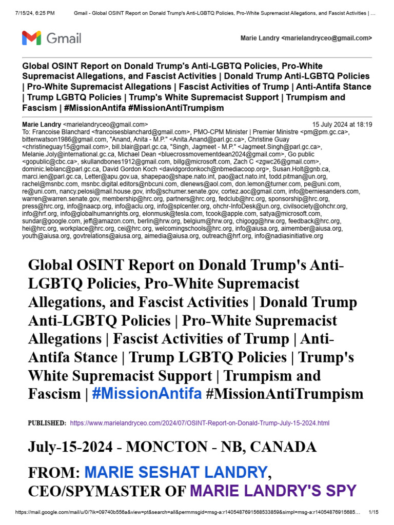 Global OSINT Report On Donald Trump | PDF | Deferred Action For ...