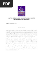 Ley 648 | PDF | Estudios de género | Igualdad de género