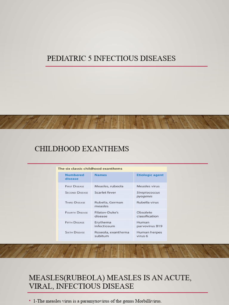 Pediatric 5 Infectious Diseases | PDF | Rabies | Measles