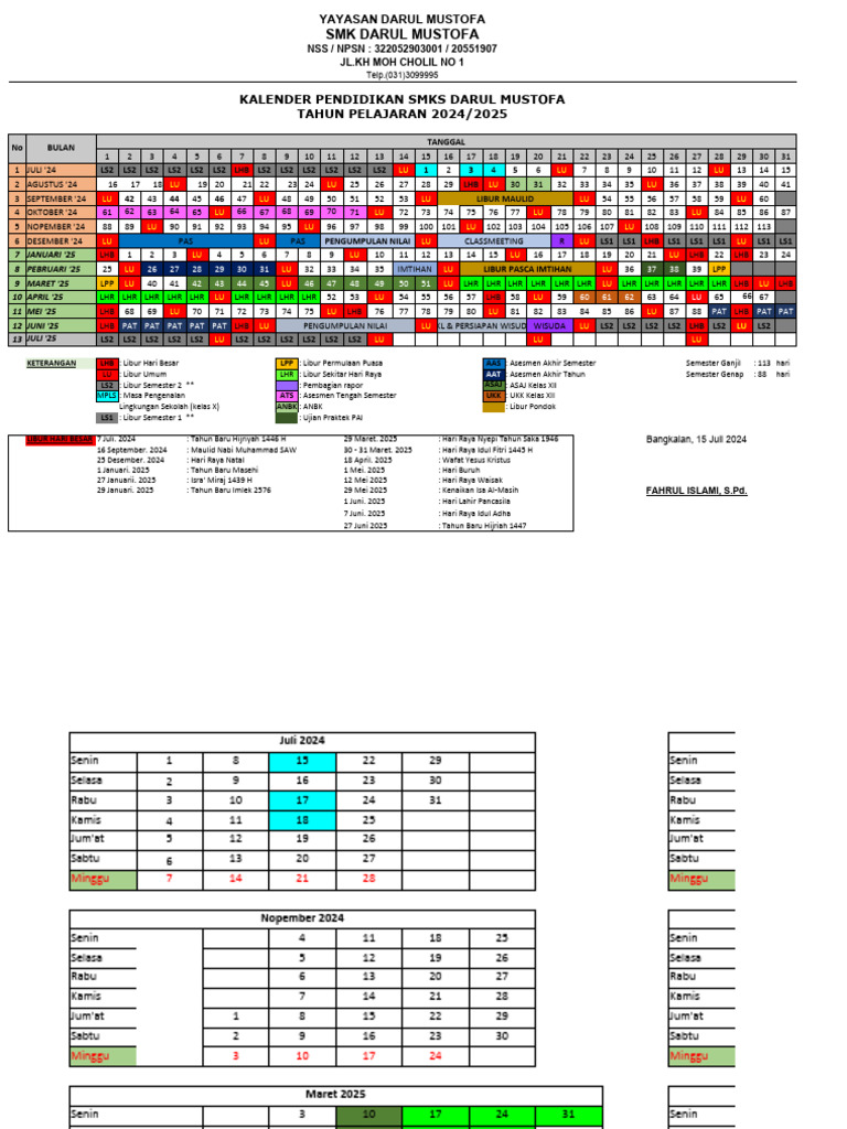 Kaldik 2024-2025 | PDF