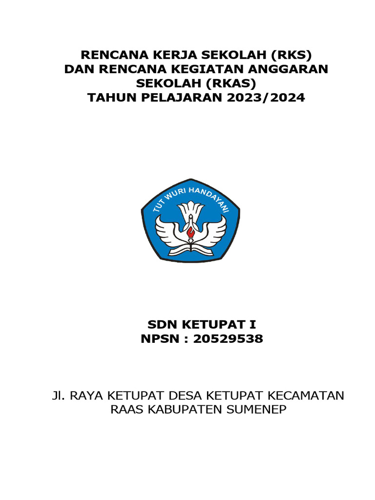 RKS Dan RKAS 2023-2024 SDN KETUPAT I | PDF