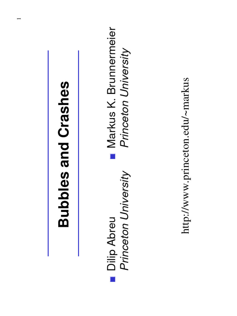 03-Bubbles Crashes Slides10 | PDF | Economic Bubble | Arbitrage