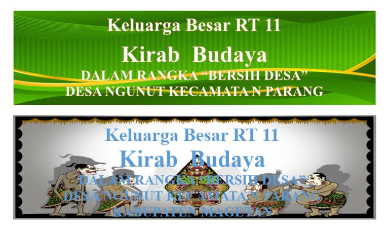 Banner Kirab Budaya | PDF | Memasak, Makanan, & Anggur | Agama ...