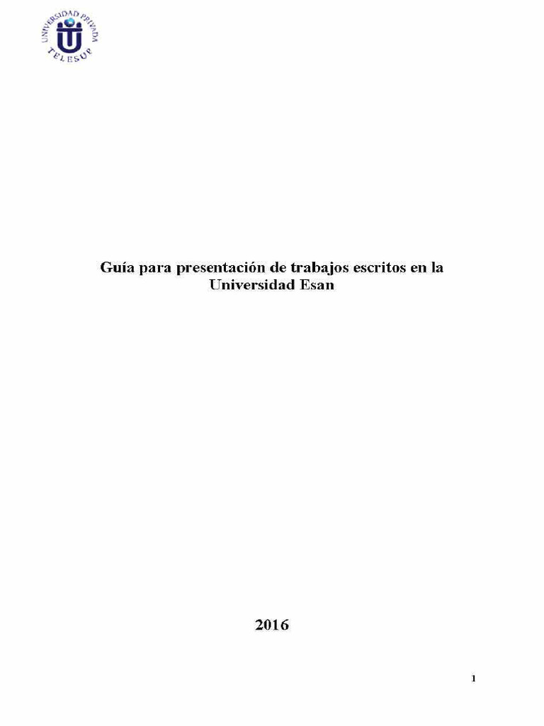 APA Guia para La Presentacion de Trabajos Escritos | PDF
