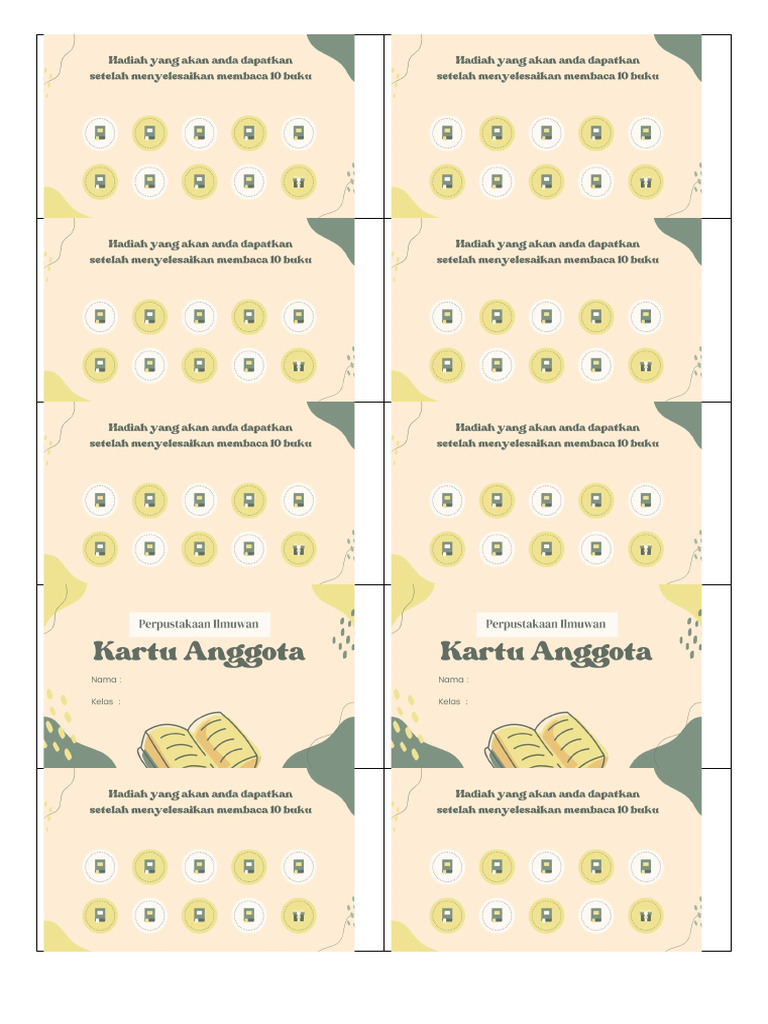 Kartu Anggota Perpustakaan | PDF